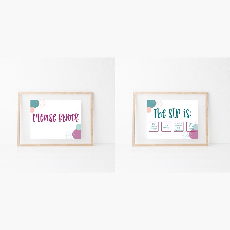 Set of 6 SLP Door Signs/ Testing Door Sign / IEP Meeting Door - Etsy