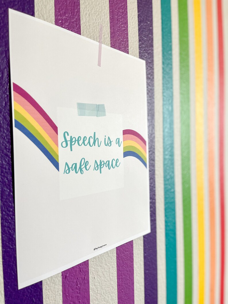 Speech Therapy Wall Art Bundle of 4 Prints / SLP Poster / | Etsy