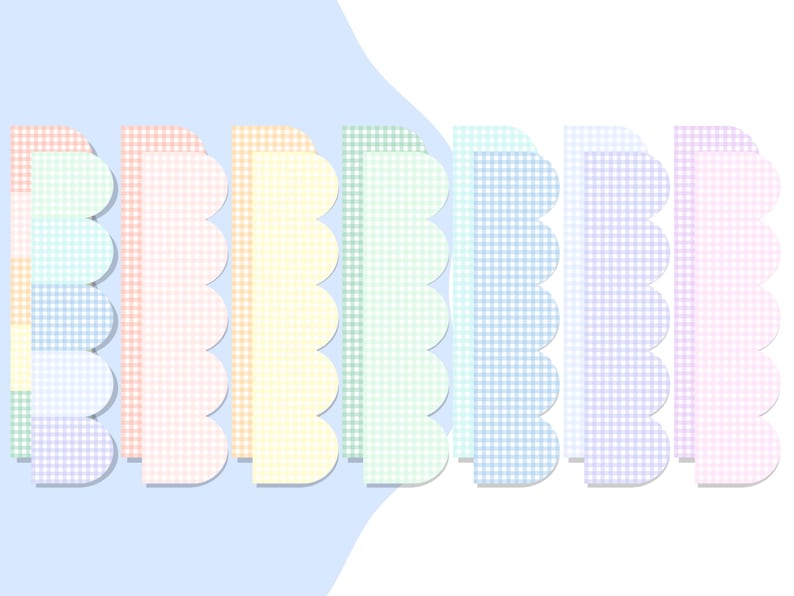 Pastel Gingham Bulletin Board Borders Decor | Pastel Bulletin Board ...