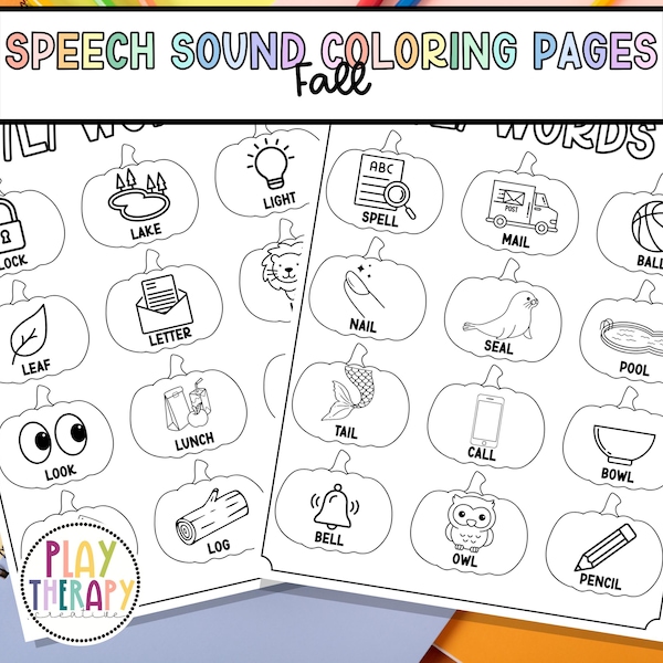 Speech Therapy Coloring Pages - Etsy