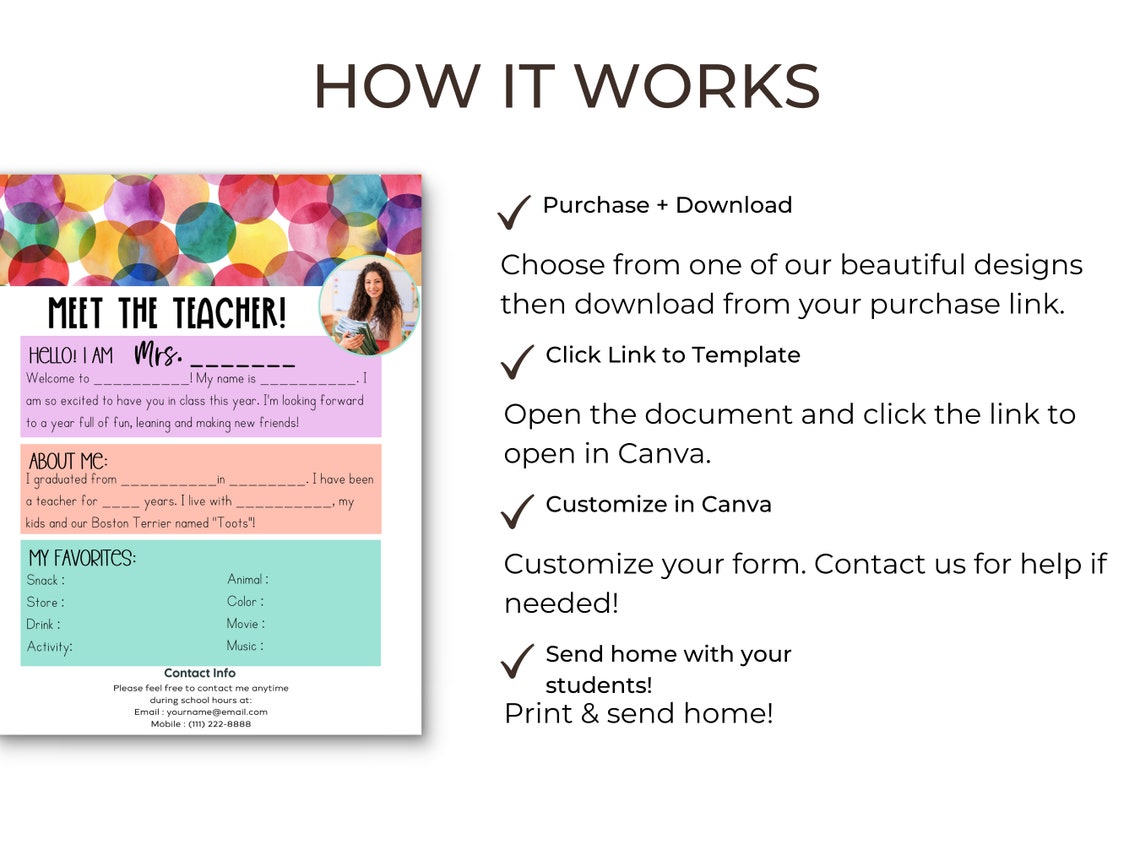Editable Meet the Teacher Letter Template for Back-to-school ...