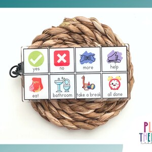 AAC Keychain for Communication | Speech Therapy | Communication Board ...
