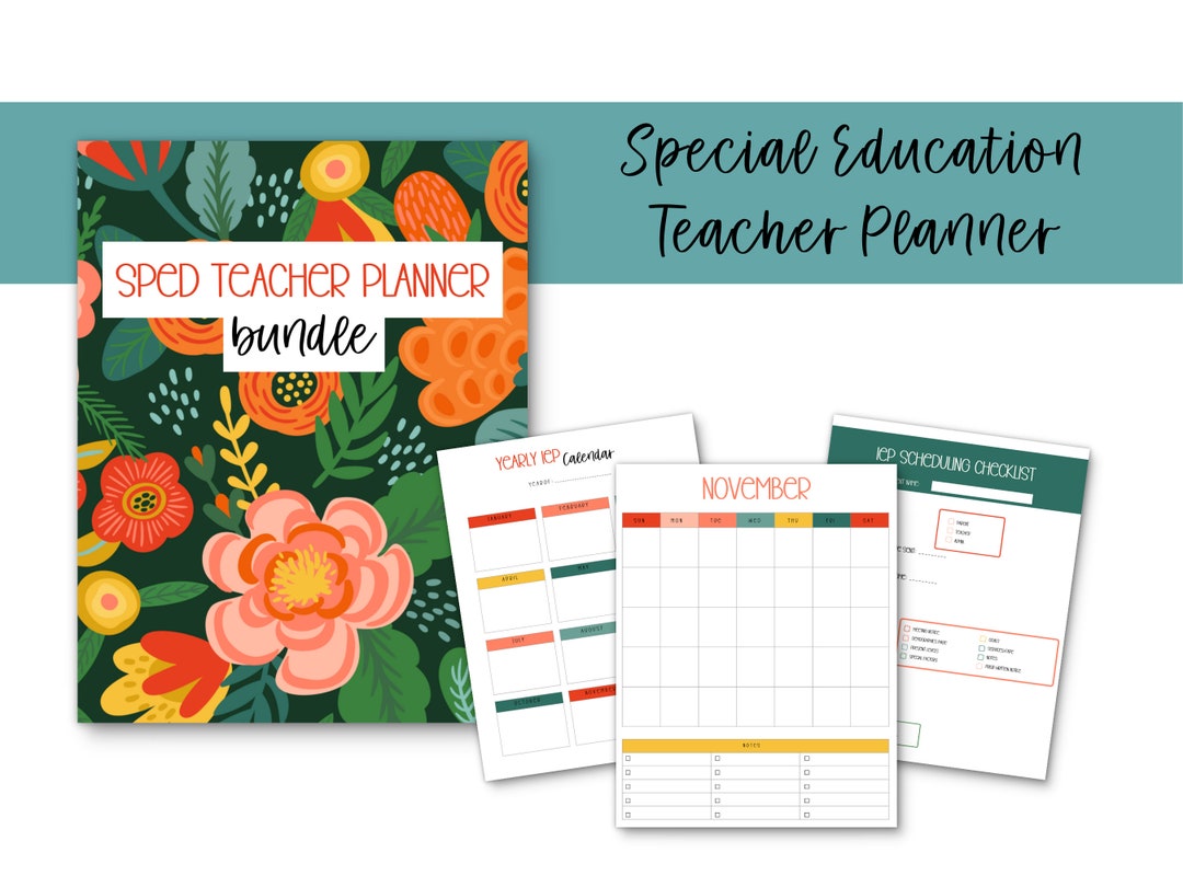 Printable Special Education Teacher Planner Digital Download Calendar ...