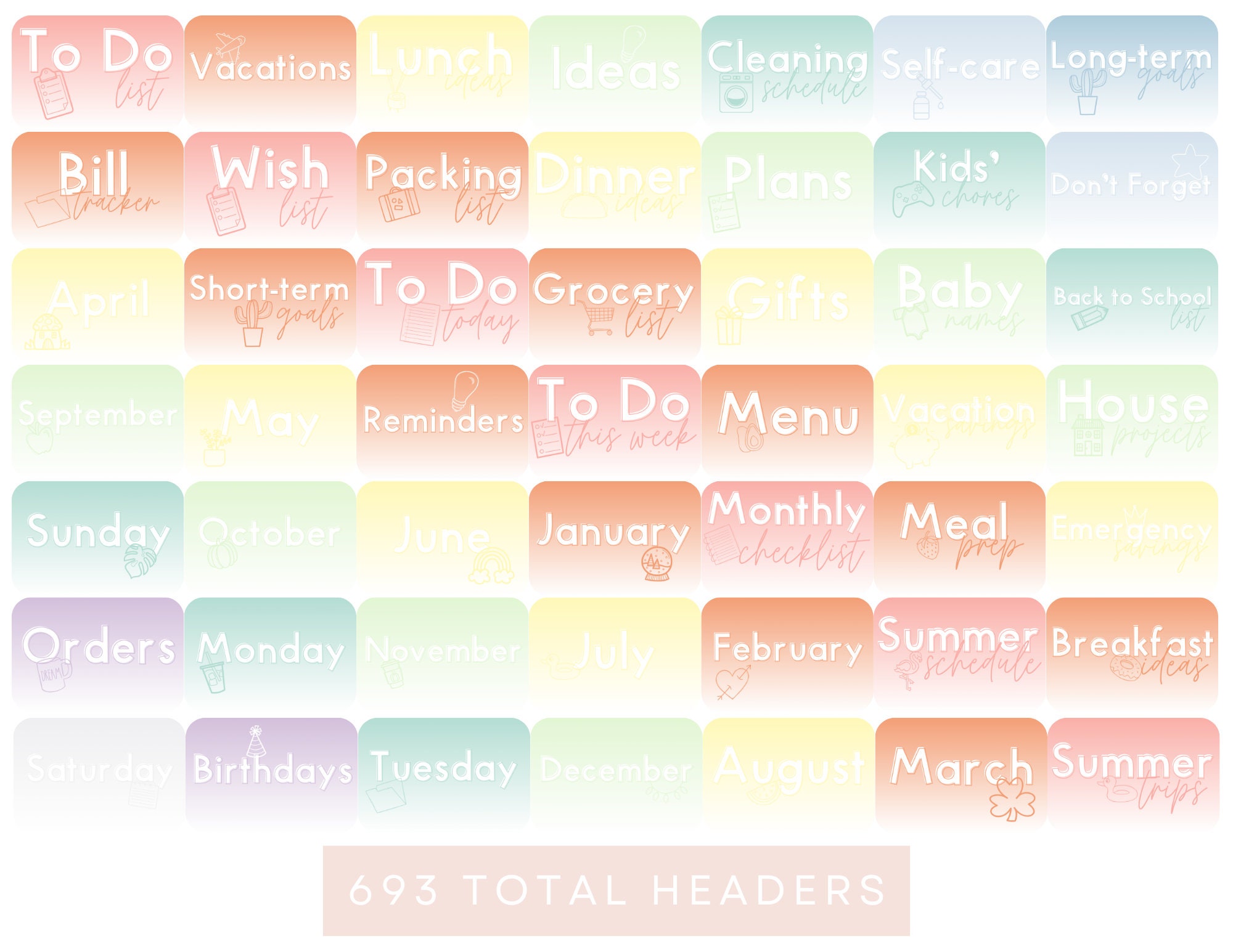 650+ Ombre Google Keep Colors | Google Keep Headers for Parents ...