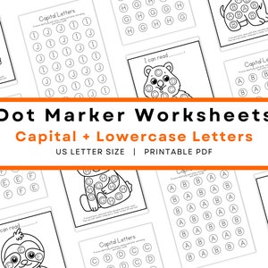 Dot Marker Alphabet Practice Coloring Pages | Capital + Lowercase ...
