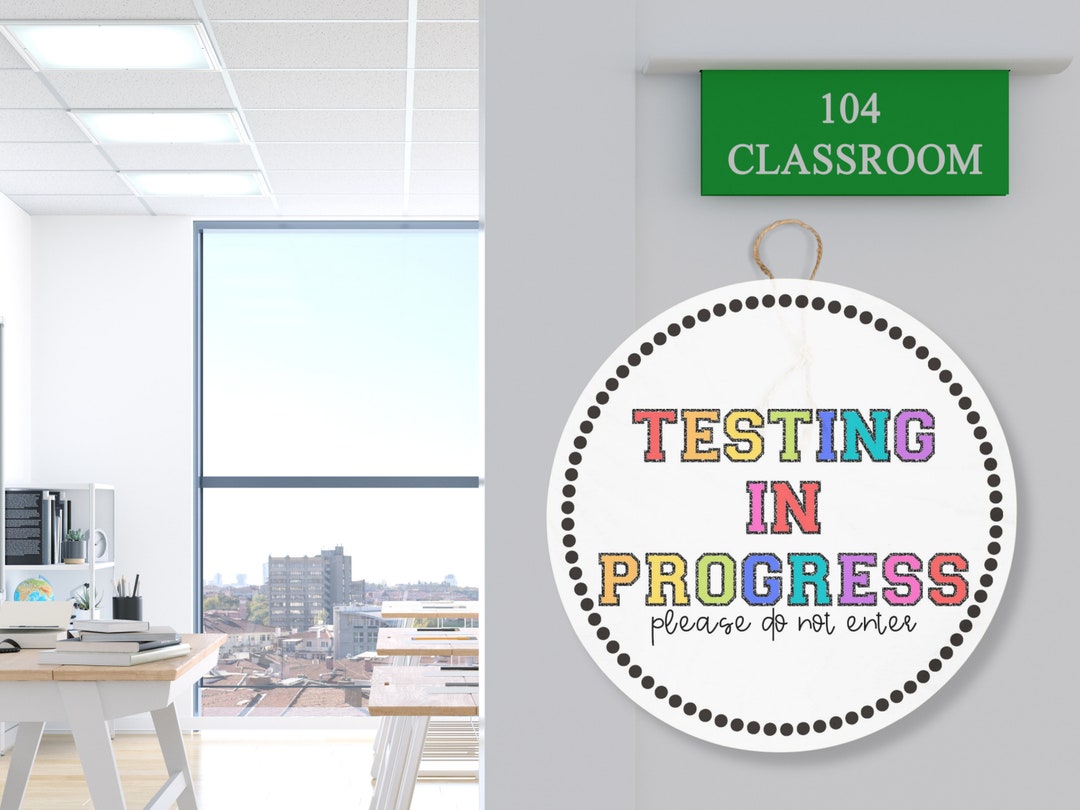 Testing Door Sign | Classroom Decor | School Psych Sign | Teacher Door ...