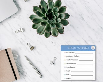 IEP Checklist Sticky Notes / SLP Sticky Notes / Data Tracking Sticky ...