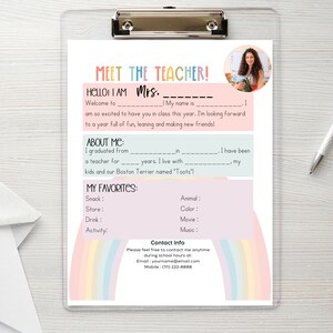 Editable Meet the Teacher Letter Template for Back-to-school ...