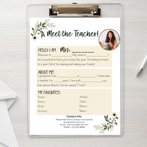 Editable Meet the Teacher Letter Template for Back-to-school ...