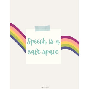 Speech Therapy Wall Art Bundle of 4 Prints / SLP Poster / Speech ...