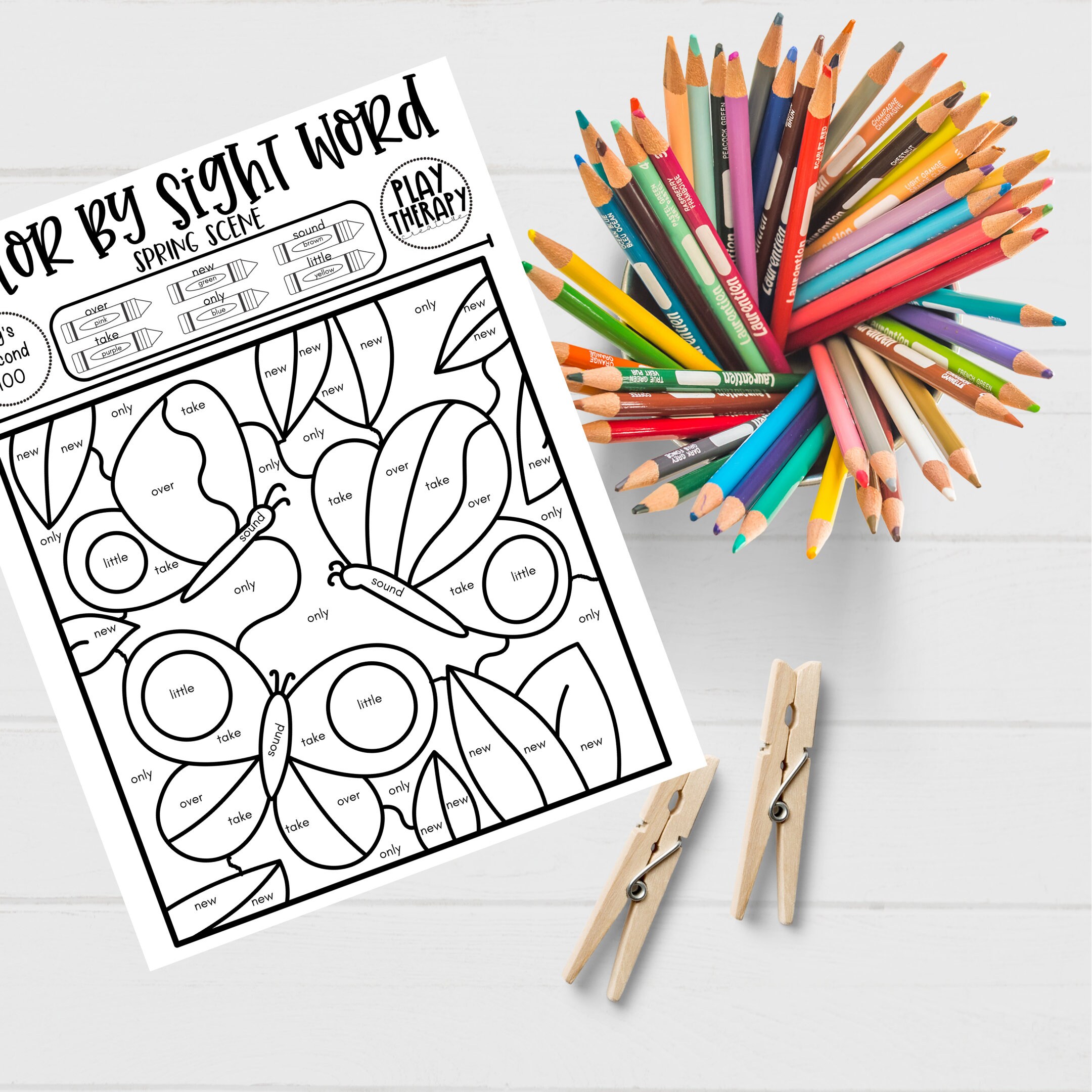 Fry's Second 100 Color-by-sight-word Coloring Page | Etsy