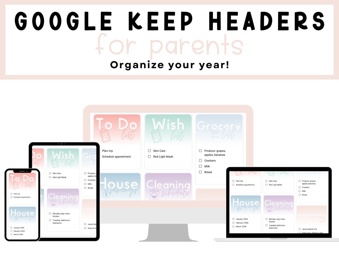 650+ Ombre Google Keep Colors | Google Keep Headers for Parents ...