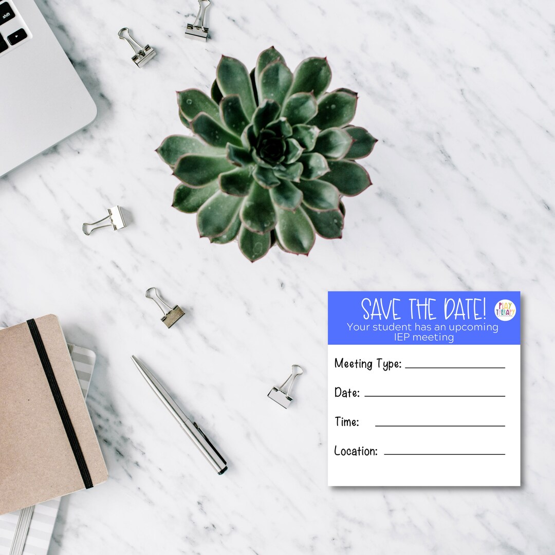 Save the Date Sticky Notes / SLP Sticky Notes / IEP Meeting / School ...