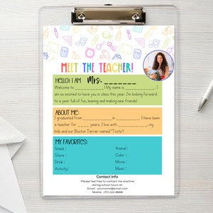 Editable Meet the Teacher Letter Template for Back-to-school ...