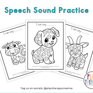 Dot Marker Speech Sound Practice Coloring Pages | /s/ Blend Sound Words ...