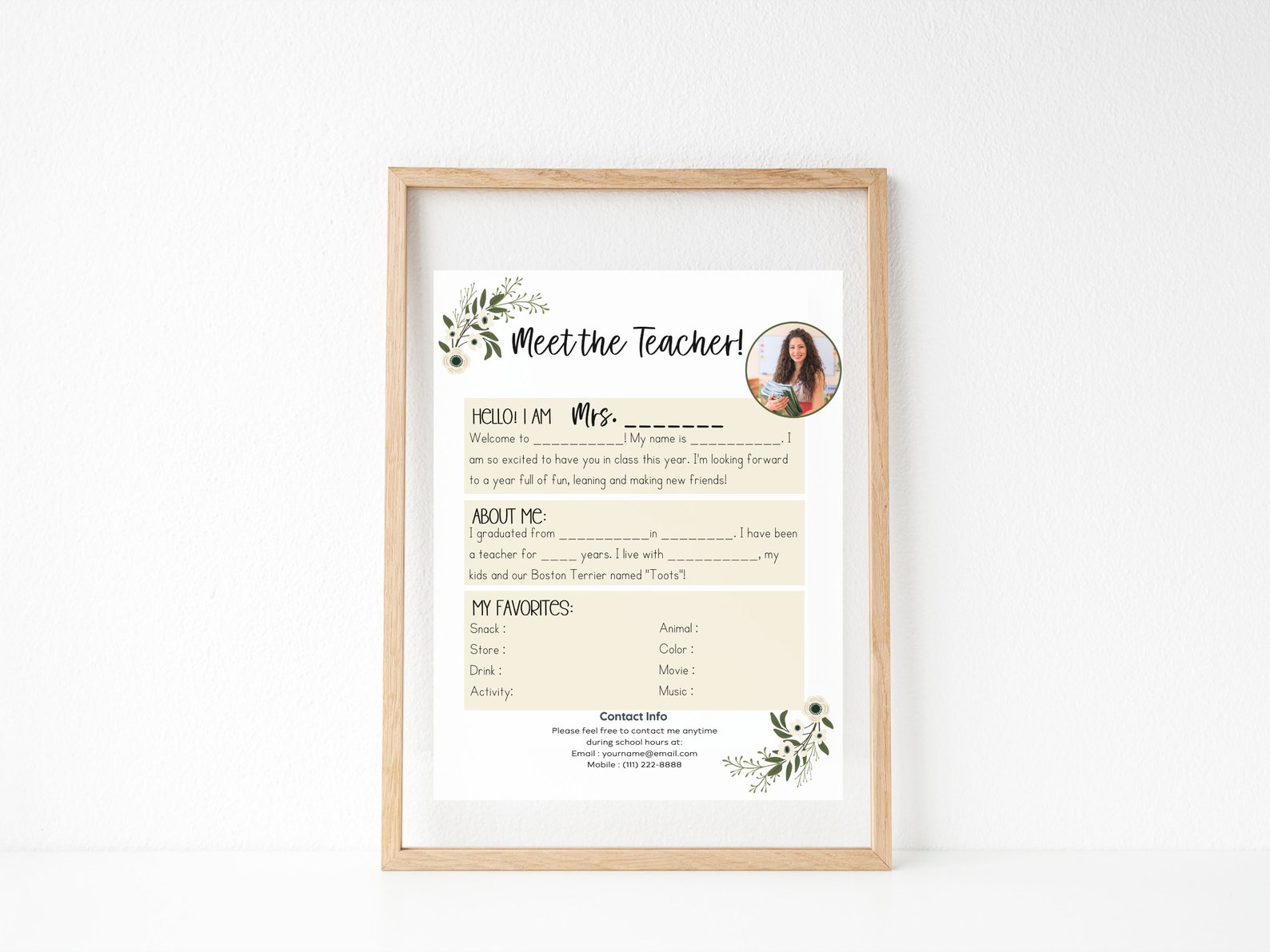 Editable Meet the Teacher Letter Template for Back-to-school ...