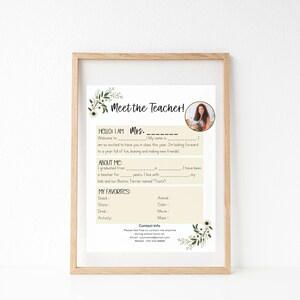 Editable Meet the Teacher Letter Template for Back-to-school ...