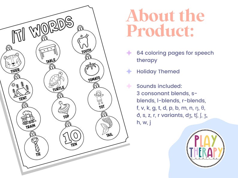 Speech Coloring Pages | Articulation Practice | Speech Therapy ...