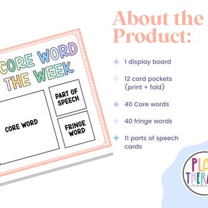 AAC Core Word of the Week Display | Speech Therapy | Communication ...