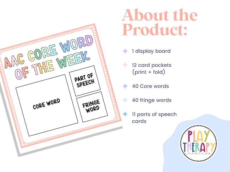 AAC Core Word of the Week Display | Speech Therapy | Communication ...