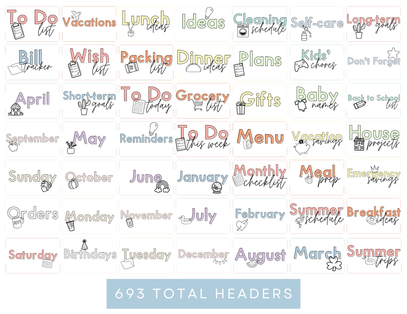 650+ Google Keep Colors | Google Keep Headers for Parents | Organize ...