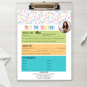 Editable Meet the Teacher Letter Template for Back-to-school ...