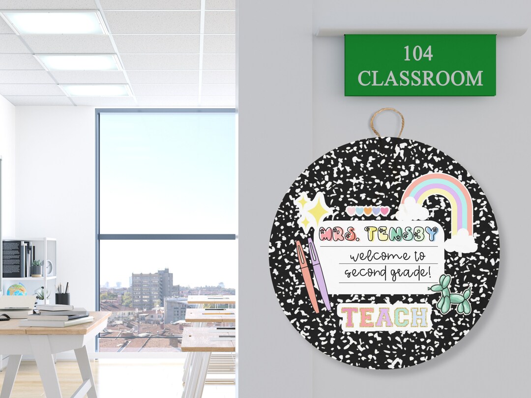 Teacher Door Sign Classroom Decor Classroom Welcome Sign Teacher Door ...