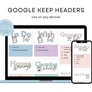 650+ Google Keep Colors | Google Keep Headers for Parents | Organize ...