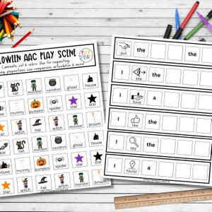 Halloween AAC & Language Play Scene / Articulation Speech Therapy ...