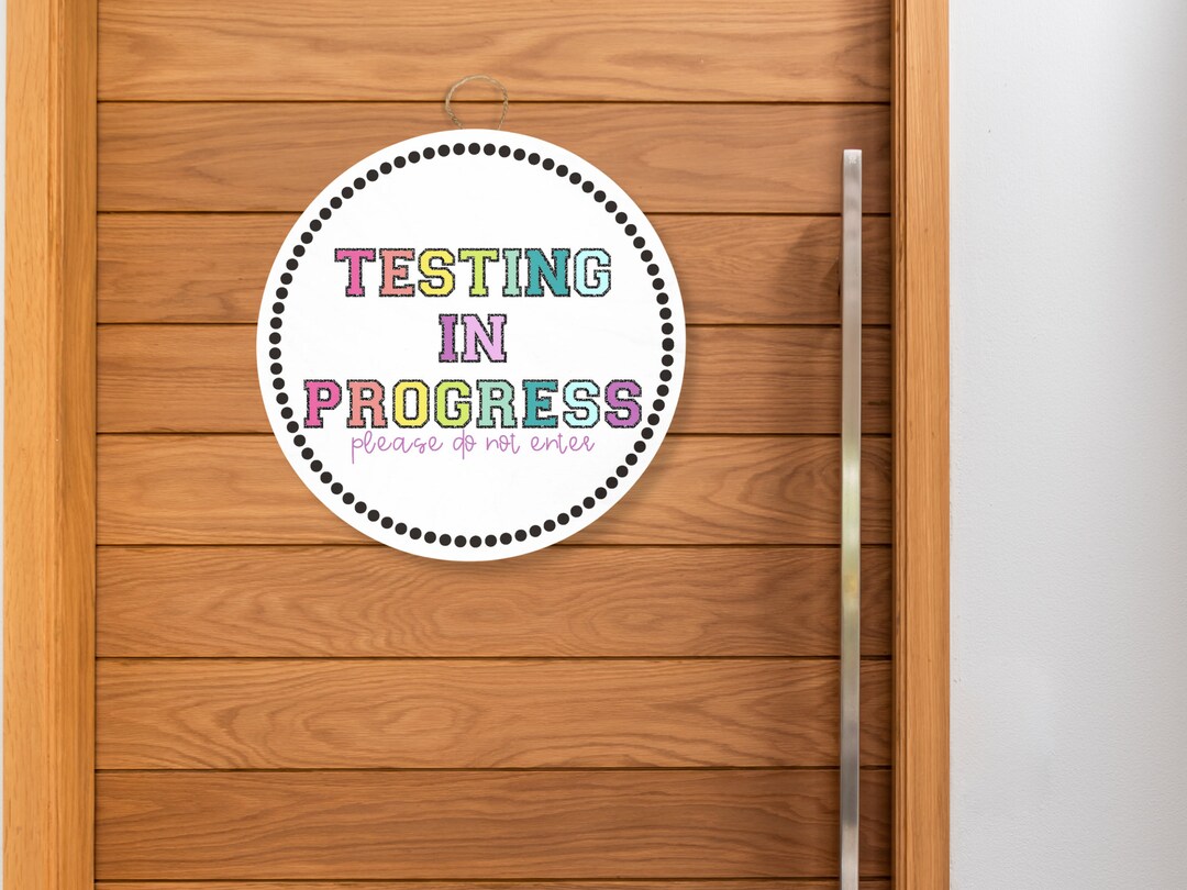 Testing Door Sign | Classroom Decor | School Psych Sign | Teacher Door ...