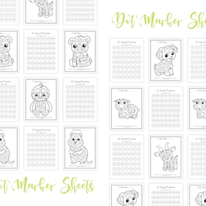 Dot Marker Speech Sound Practice Coloring Pages | /k/ Sound Words ...