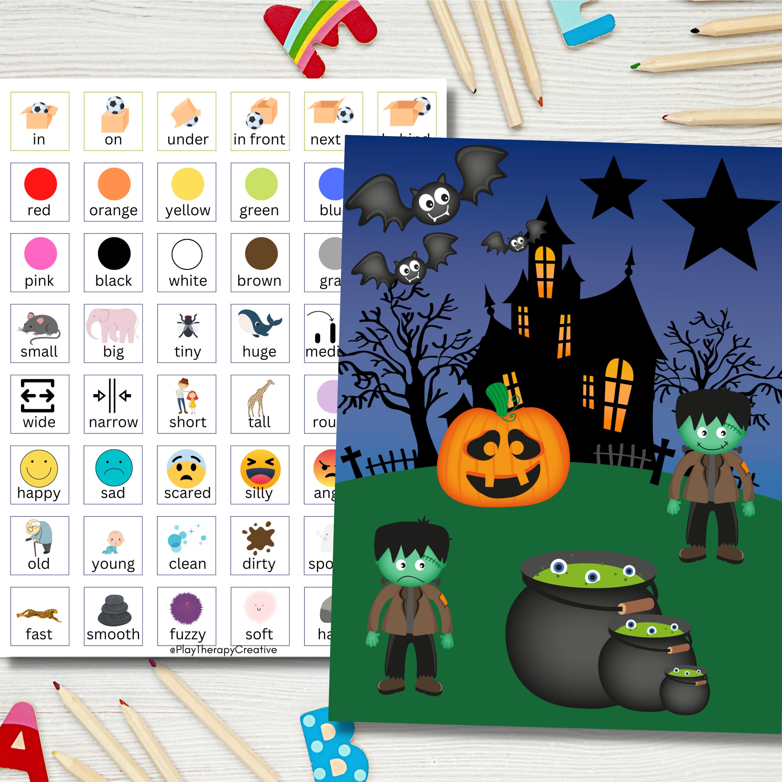 Halloween AAC & Language Play Scene / Articulation Speech Therapy ...
