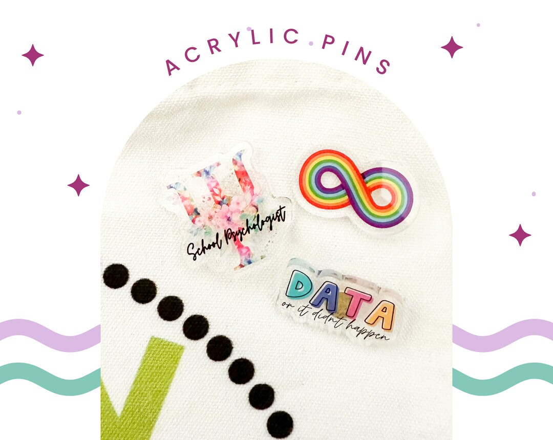 Acrylic Pins for | Teacher | Social Worker | Sped Teacher | SLP ...