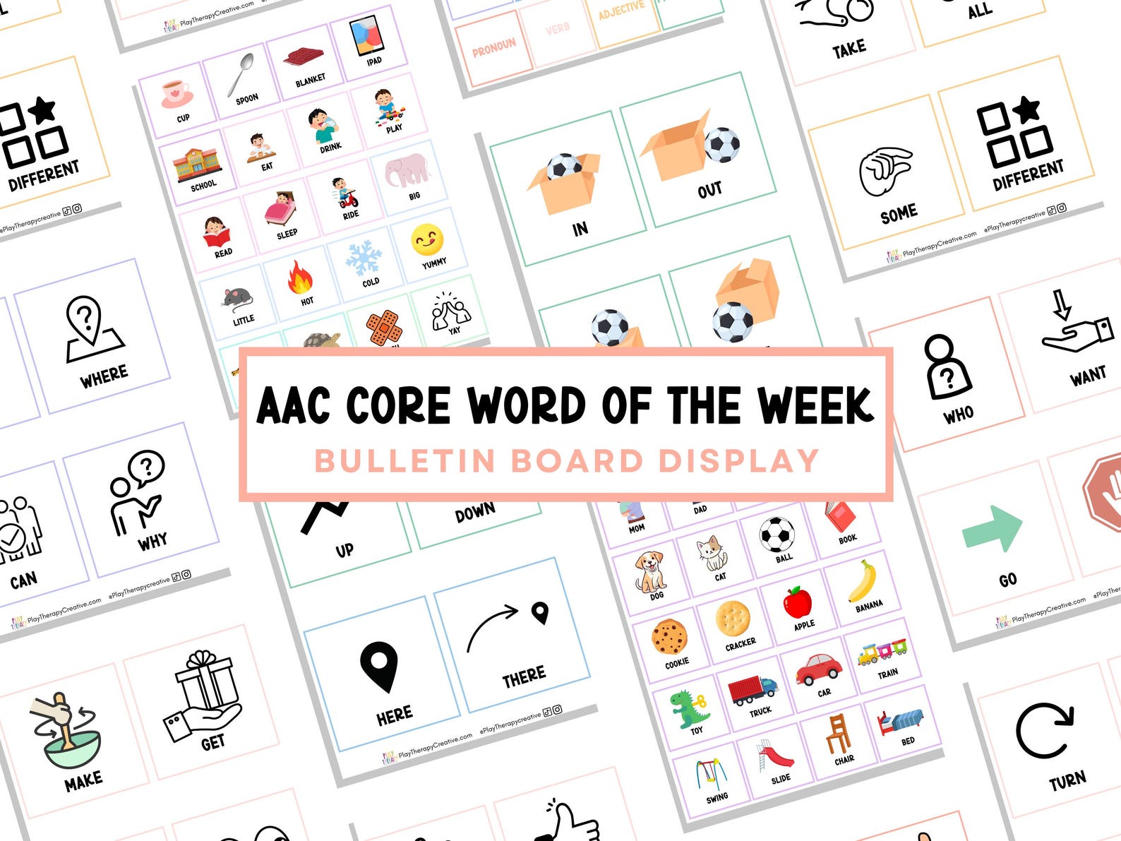 AAC Core Word of the Week Display | Speech Therapy | Communication ...