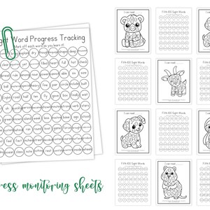 Dot Marker Reading Practice Coloring Pages | Fifth 100 Sight Words ...