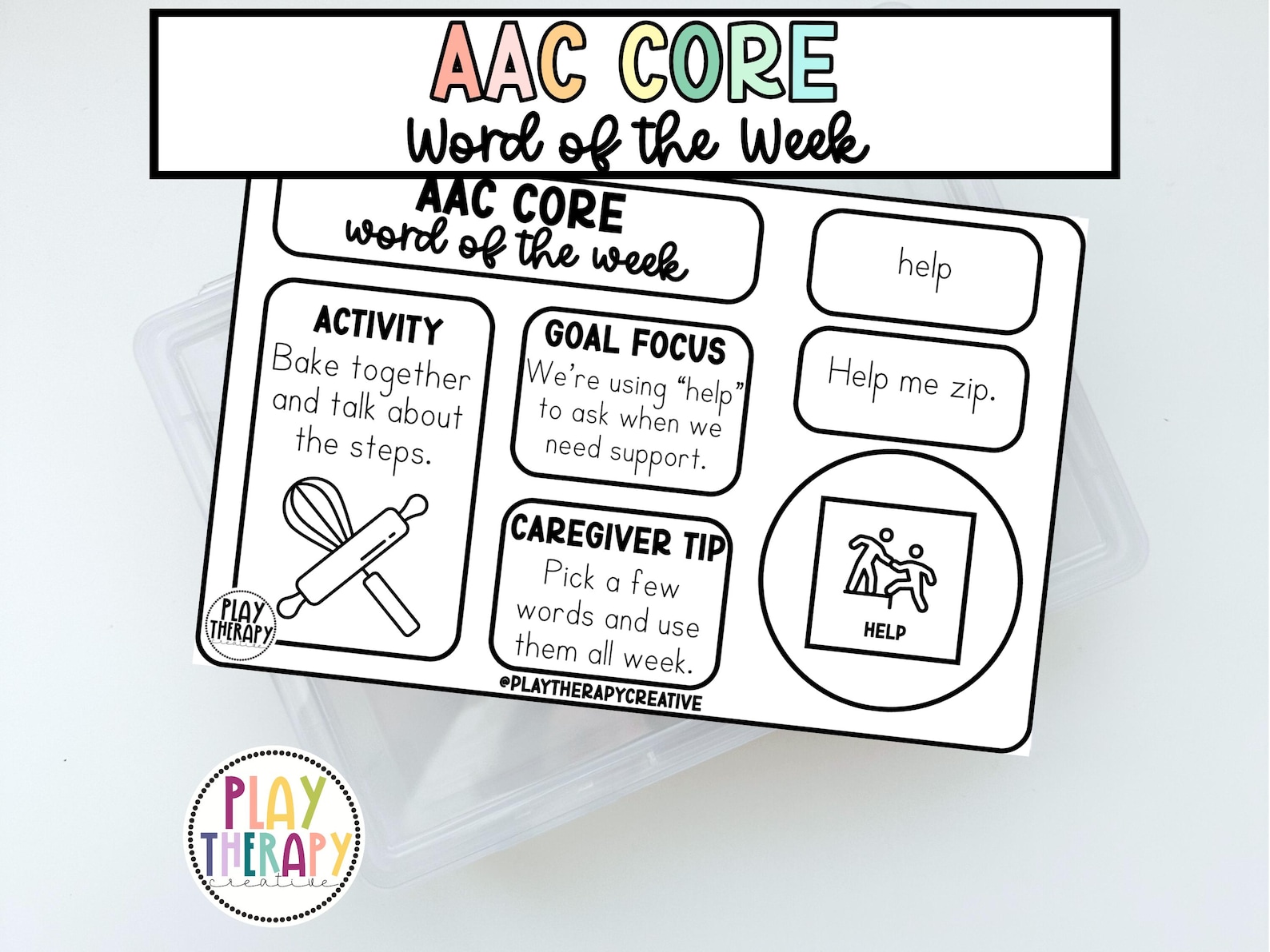 AAC Core Word of the Week Handouts | 50+ Printable Communication ...