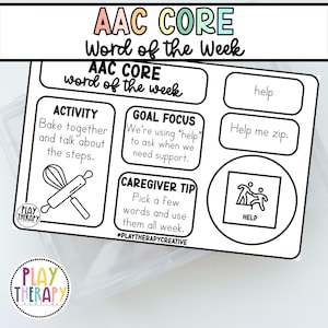 AAC Core Word of the Week Handouts | 50+ Printable Communication ...