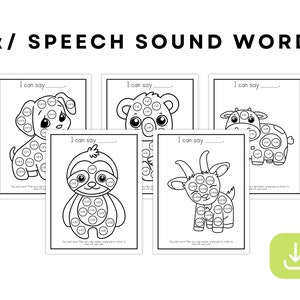 Dot Marker Speech Sound Practice Coloring Pages /k/ Sound Words Early ...