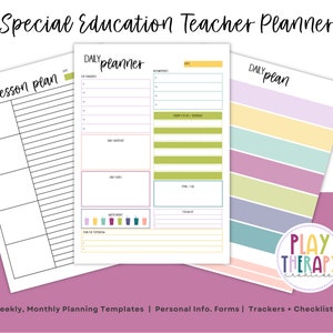 Printable Special Education Teacher Planner Digital Download Calendar ...