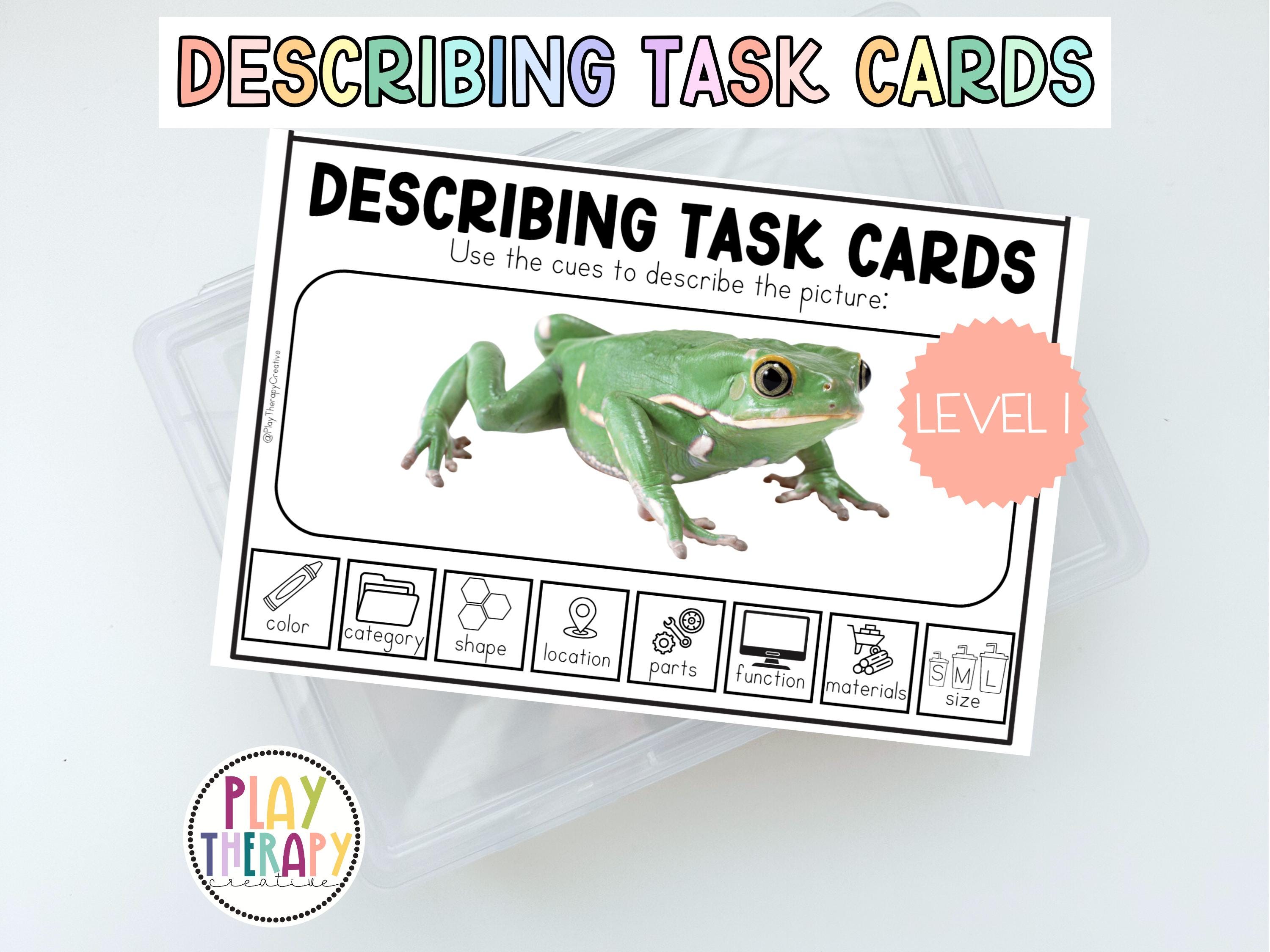Describing Task Cards for Speech Therapy – Level 1 | Semantic Skills ...