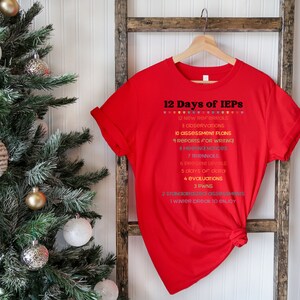 12 Days of Ieps Tee / Sped Christmas Shirt / Sped Teacher / SLP ...
