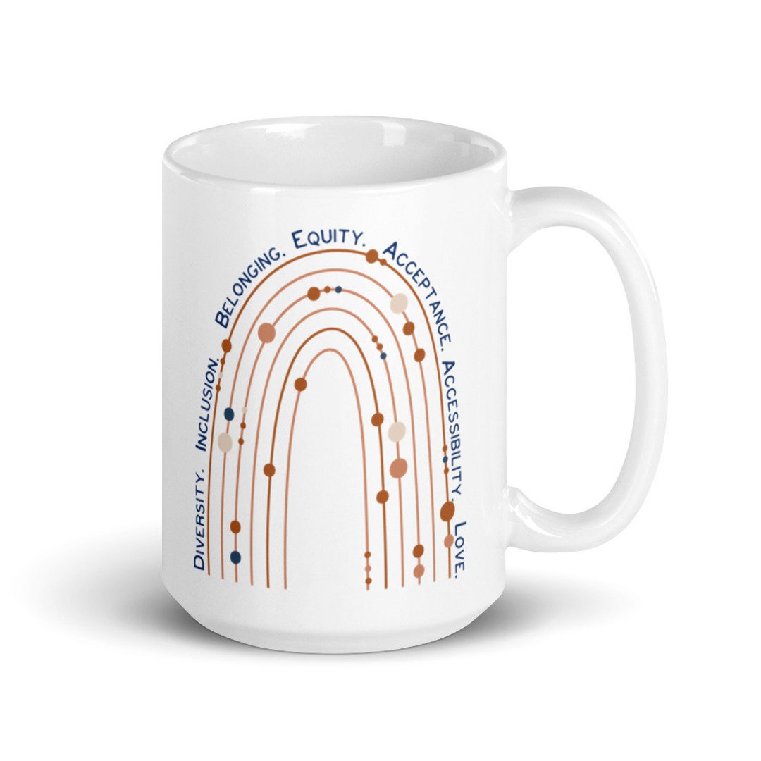 Inclusion Rainbow 15 Oz. Mug / Diversity Mug / Acceptance Mug / SLP ...