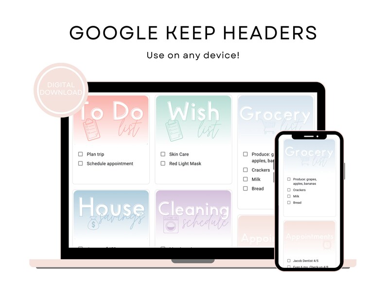650+ Ombre Google Keep Colors | Google Keep Headers for Parents ...
