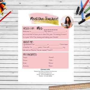 Editable Meet the Teacher Letter Template for Back-to-school ...