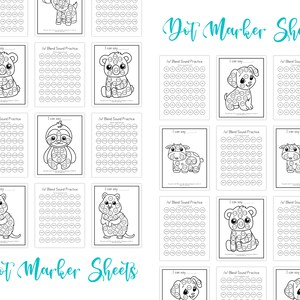 Dot Marker Speech Sound Practice Coloring Pages | /s/ Blend Sound Words ...