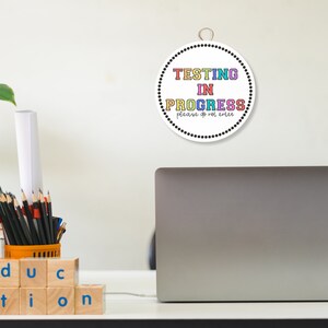 Testing Door Sign | Classroom Decor | School Psych Sign | Teacher Door ...