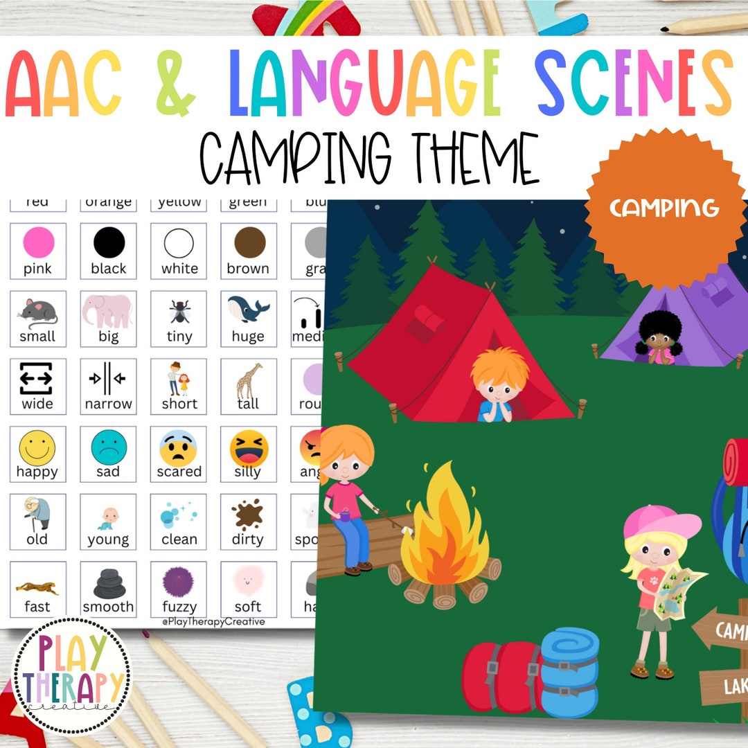 Camping AAC & Language Play Scene / Articulation Speech Therapy ...