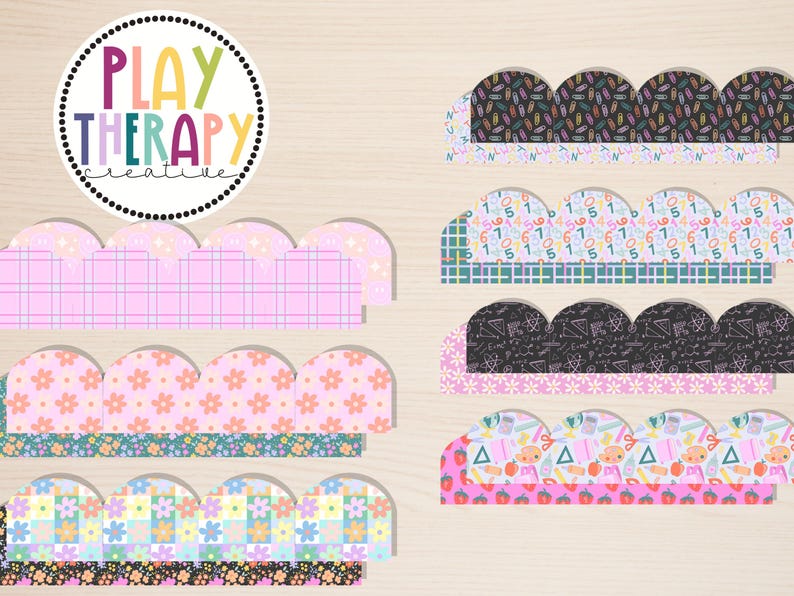School Supplies Bulletin Board Borders Decor | Pastel Bulletin Board ...