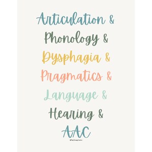 Speech Therapy Wall Art Bundle of 4 Prints / SLP Poster / - Etsy