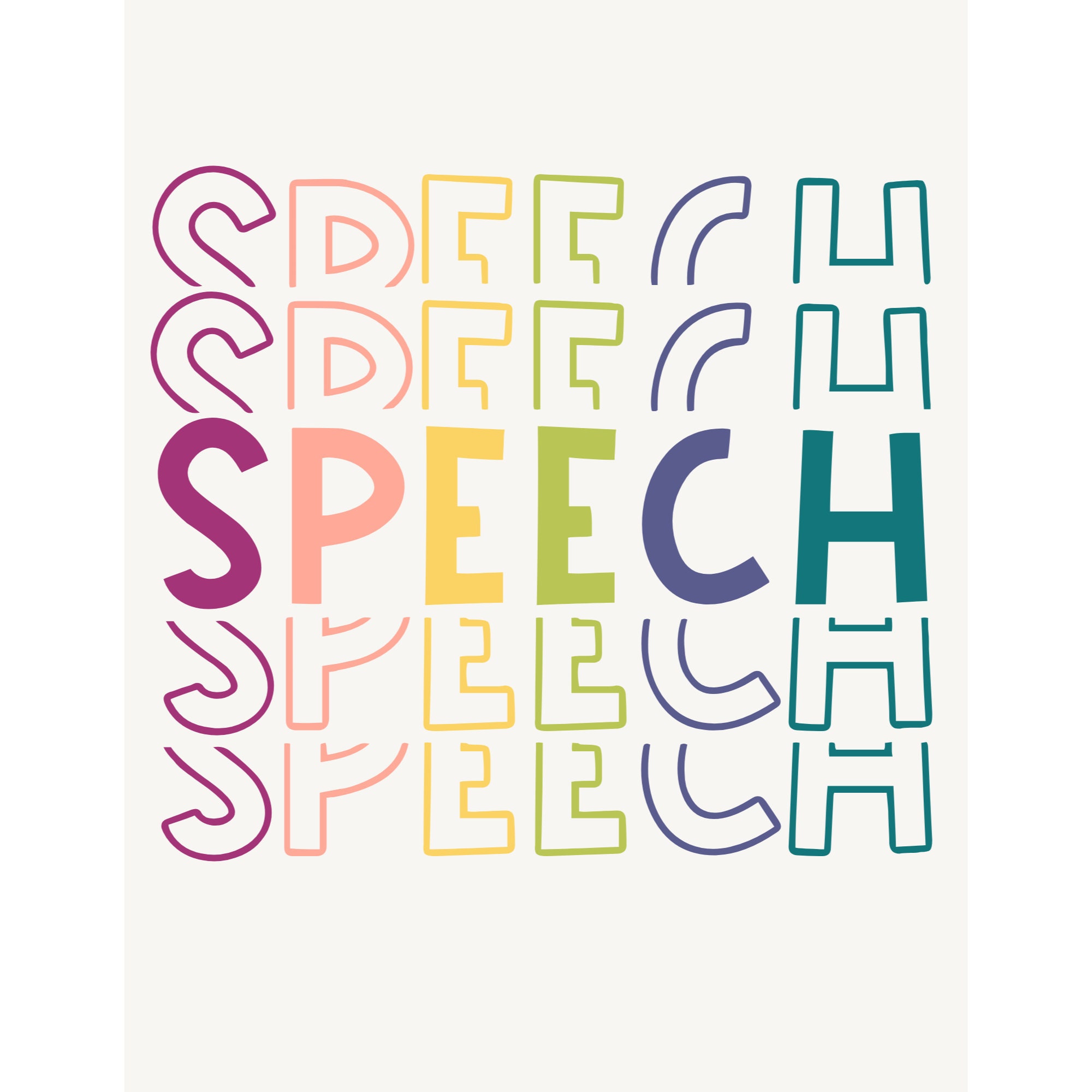 Speech Therapy Wall Art Bundle of 4 Prints / SLP Poster / | Etsy
